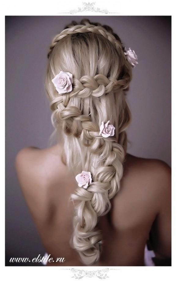 Braid Wedding Hairstyle With Roses ♥ Amazing Wedding Hairstyles For ...